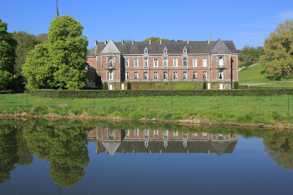 chateau de Presles à Aiseau-Presles, parc ouvert au public